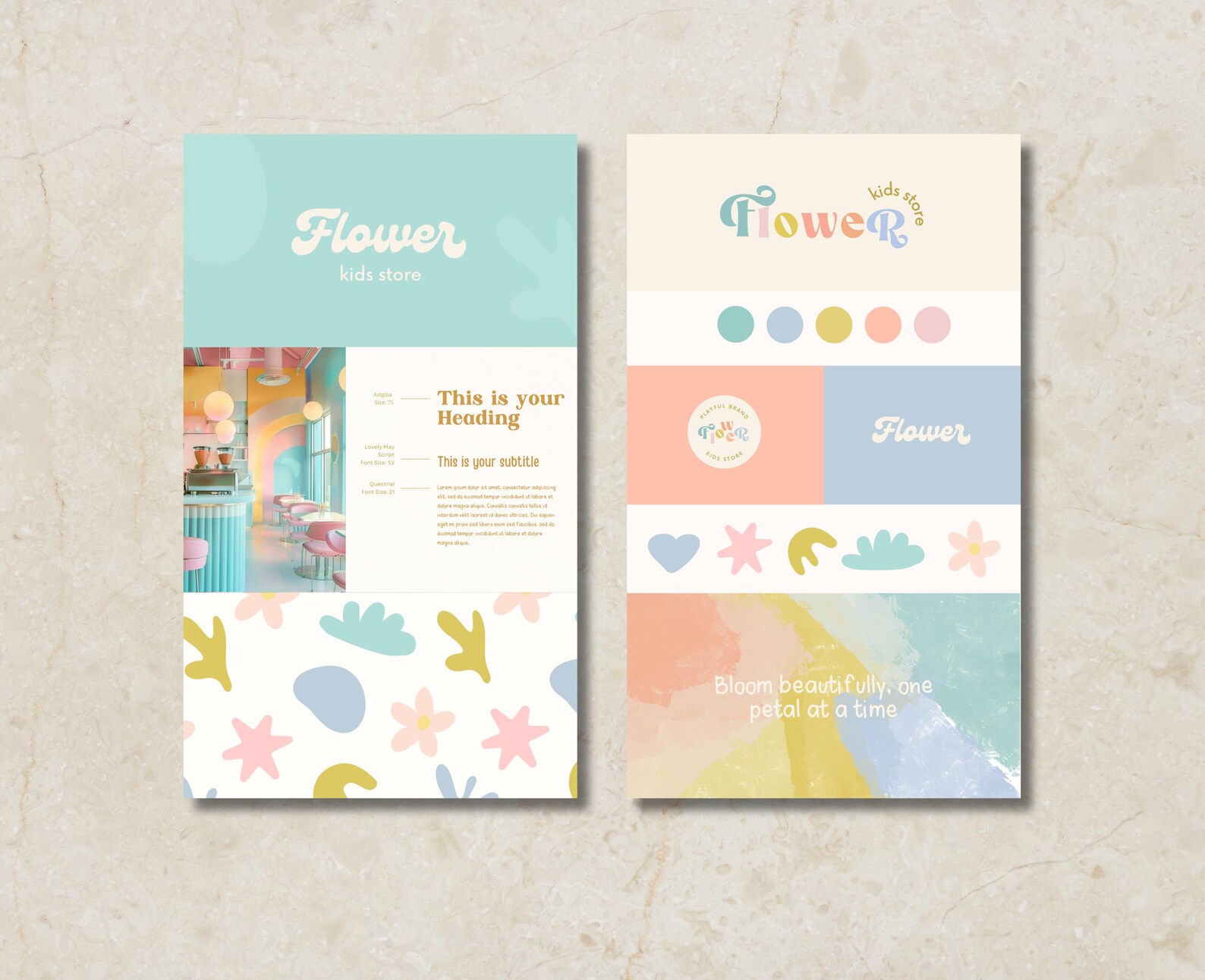 Pastel Branding Kit: Playful Logo, Fonts, and Color Palette (canva ...