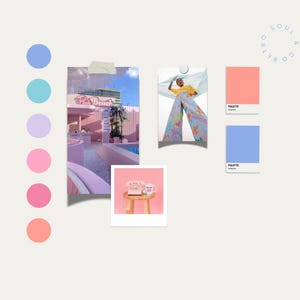Custom Brand Kit | Pastel Retro Branding | Vibrant Brand Design - Etsy
