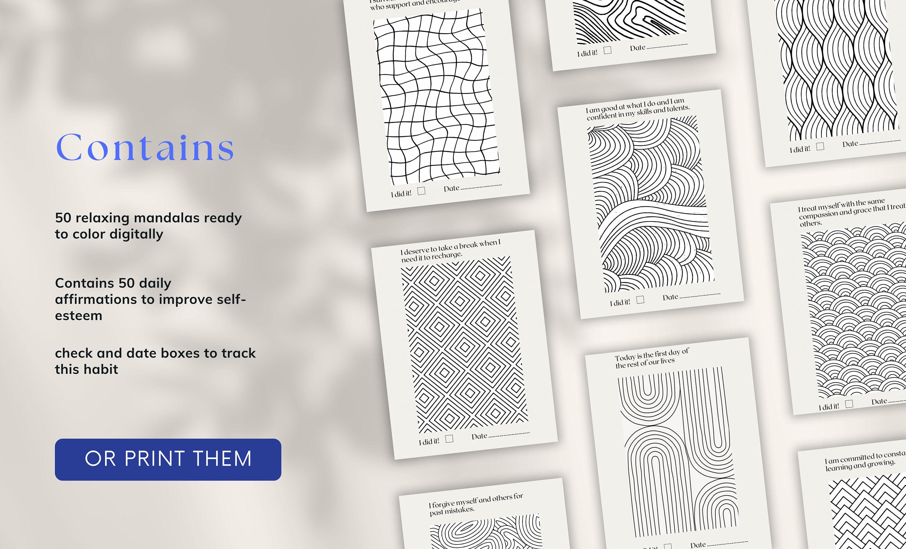 Anxiety Relief Mandalas Coloring Book for Adults Relaxing - Etsy