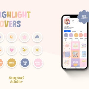 Rainbow Instagram Template Bundle - Engagement Designed - Colorful Feed ...
