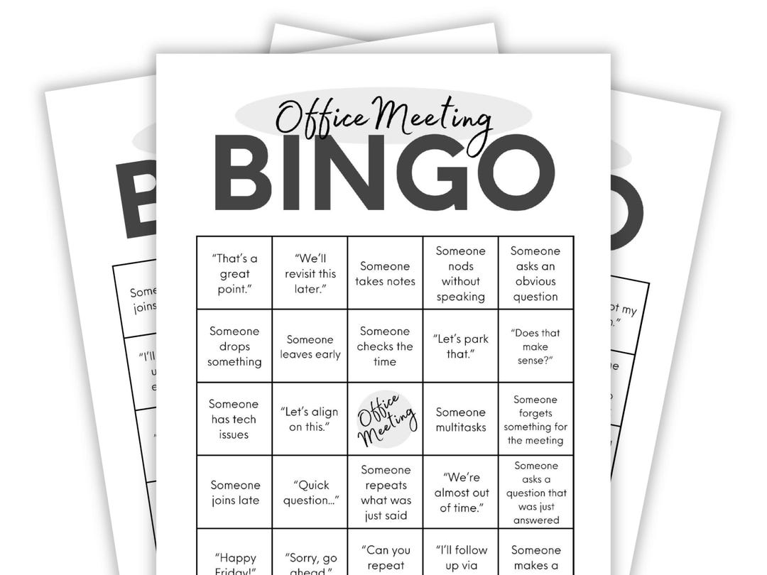 50 Office Bingo Cards, Team Building Games, Work Party Games - Etsy