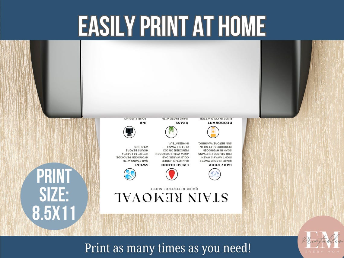 Laundry Guide for Stain Removal - Laundry Stain Removal Cheat Sheet ...