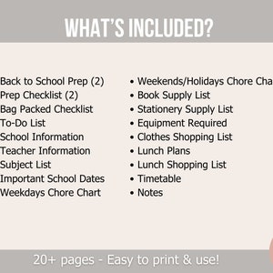 School Organizer for Parents W/ Fillable PDF ~ Back to School ~ School ...