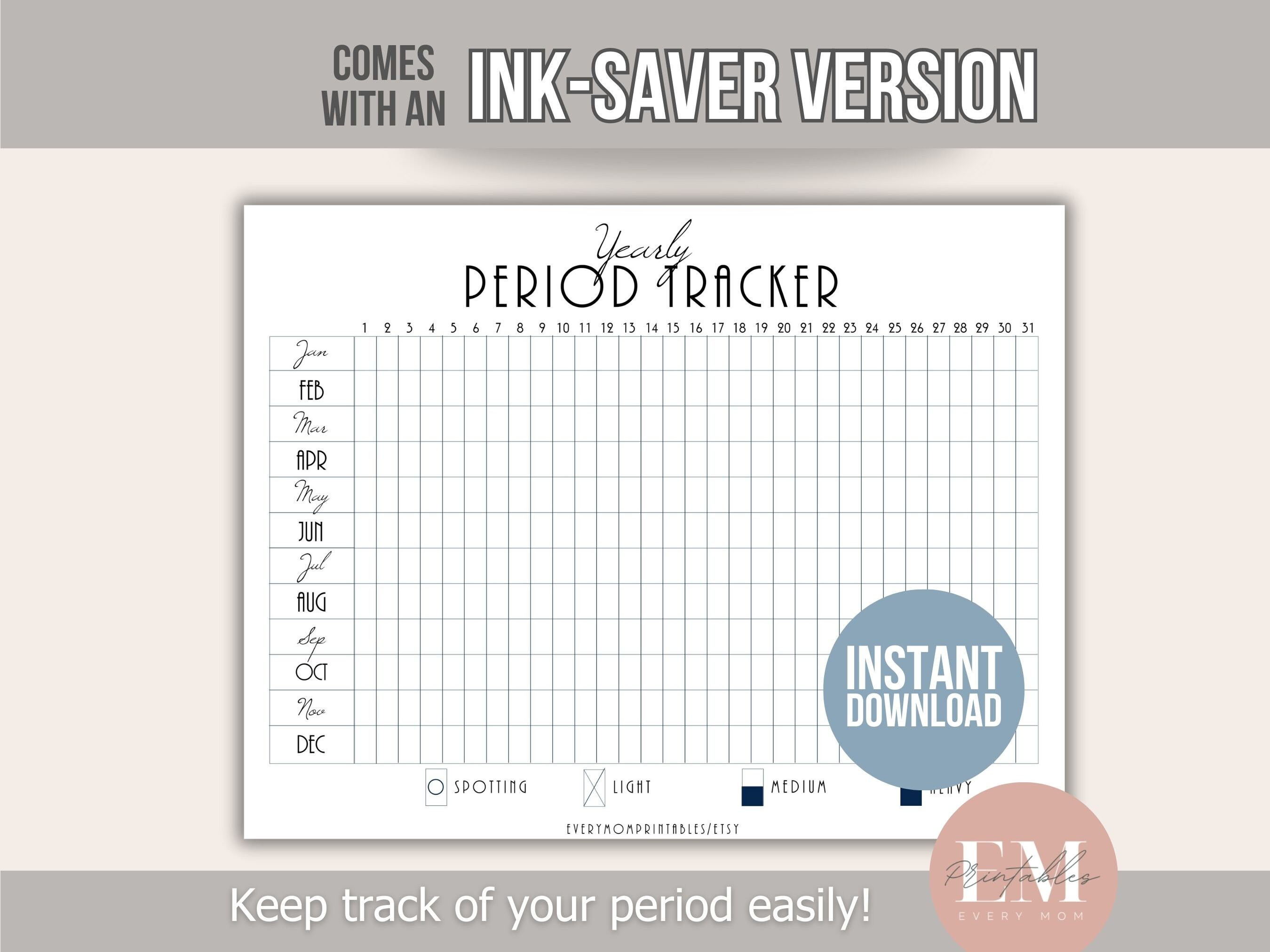 Period Tracker Printable, Menstrual Cycle, Period Calendar, First ...