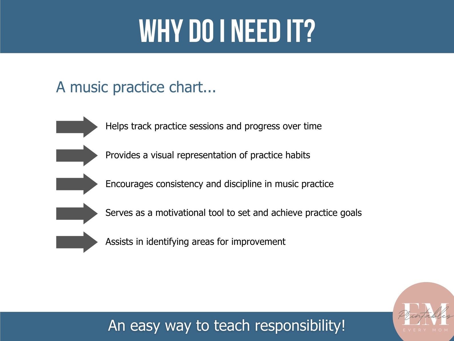 Music Practice Chart ~ Printable Music Practice Log PDF ~ Music ...