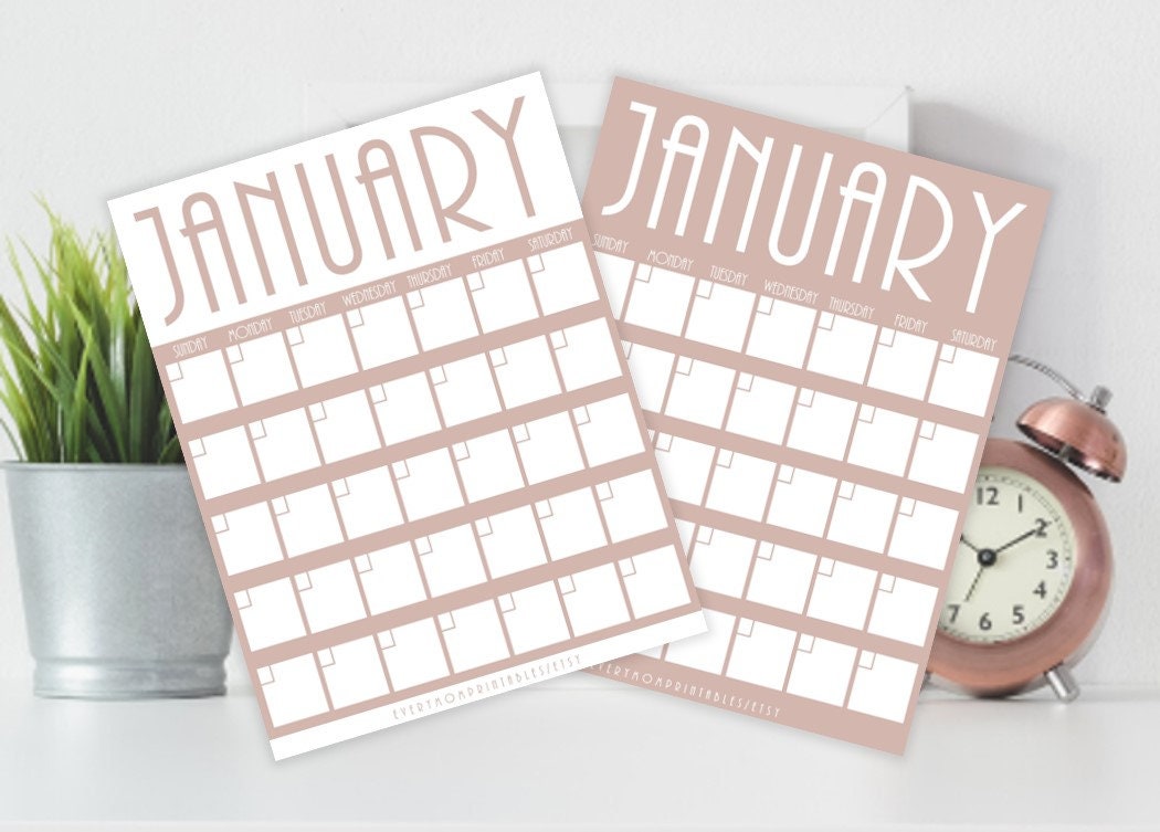 Calendar 2023 Blank Calendar Printable Calendar Template - Etsy