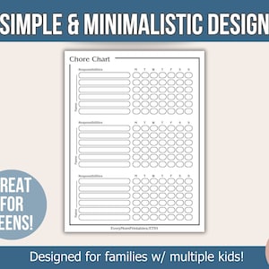 Chore Chart for Multiple Kids ~ Chore Chart 3 Kids ~ Chore Chart for ...