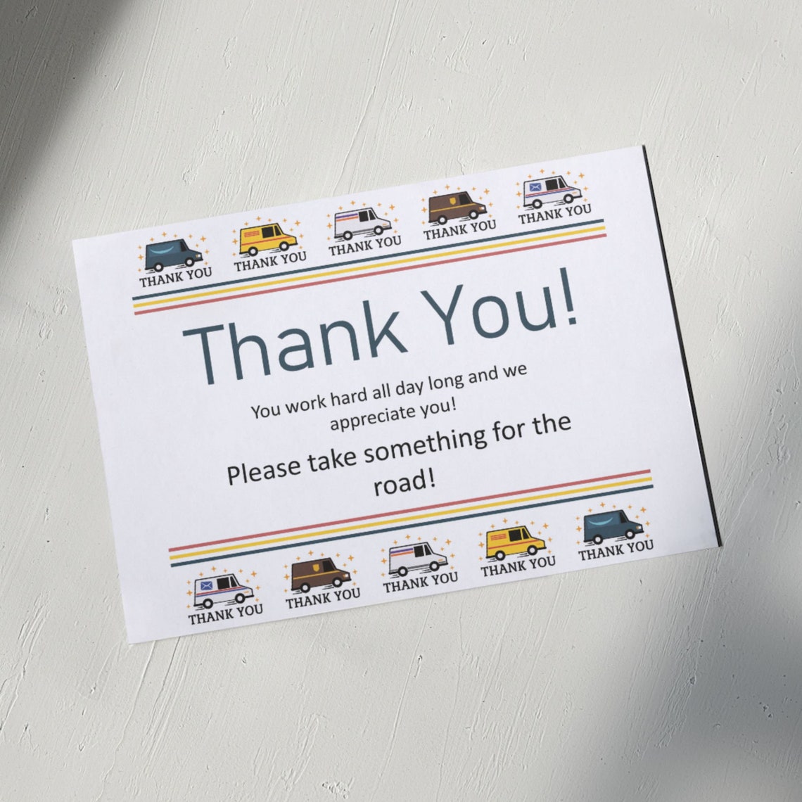 Delivery Driver Appreciation Snack Sign: Thank You Porch Display for ...
