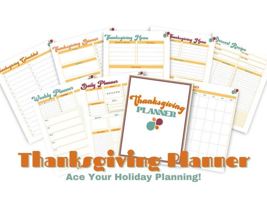 Thanksgiving Planner Printable Holiday Planner DIY Thanksgiving ...