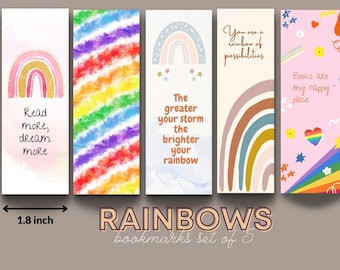 Rainbow Bookmark - Etsy