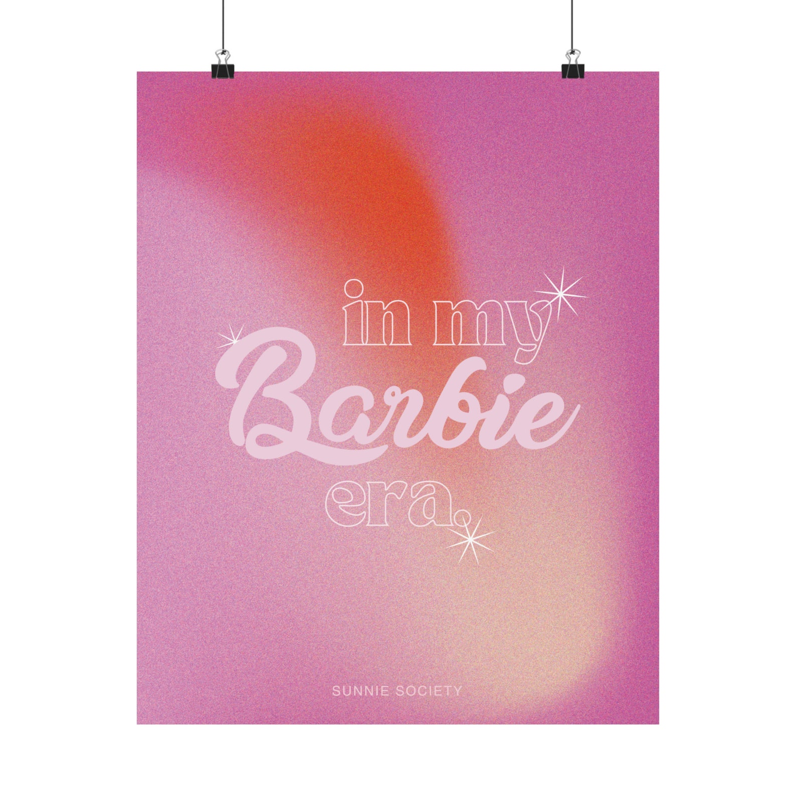 In My Barbie Era Wall Art Print Barbie Wall Decor Pink Barbie Poster ...