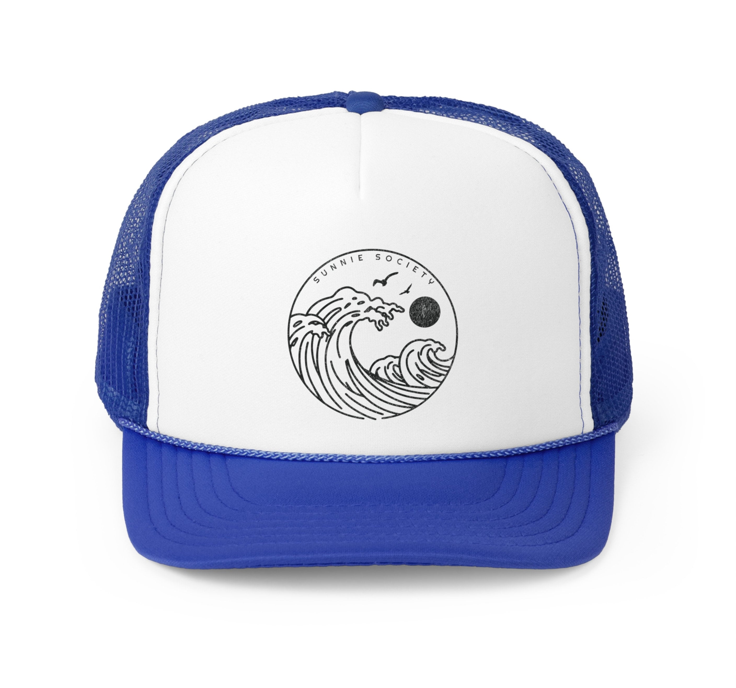 Retro Summer Trucker Hat, Retro Ocean Baseball Hat, Ocean Beach Trucker ...