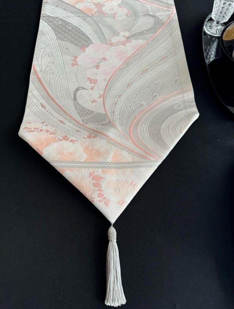 Pink,custom Japanese Table Runner,japanese Obi Runnerone of a Kind - Etsy