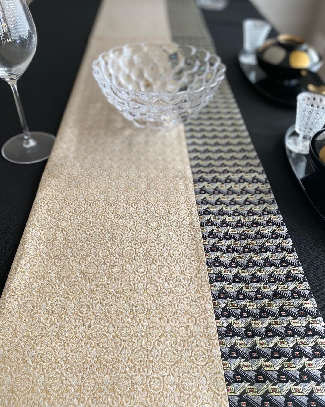 Kiribame, Custom Japanese Silk Table Runner, Japanese Obi one of a Kind ...