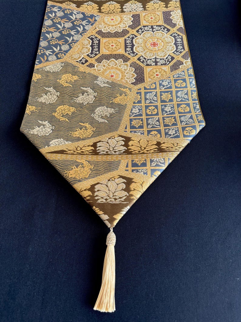 Gold, Custom Japanese Silk Table Runner,japanese Obi Runnerone of a ...