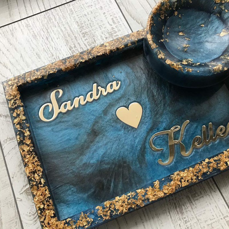 Glass Rose Ash Tray - Etsy