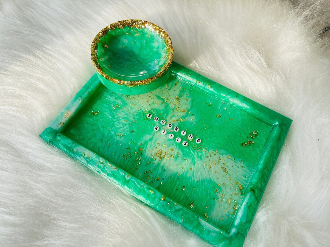 Tray With Personified Letters, Personalized Tray, Custom Marble Resin ...