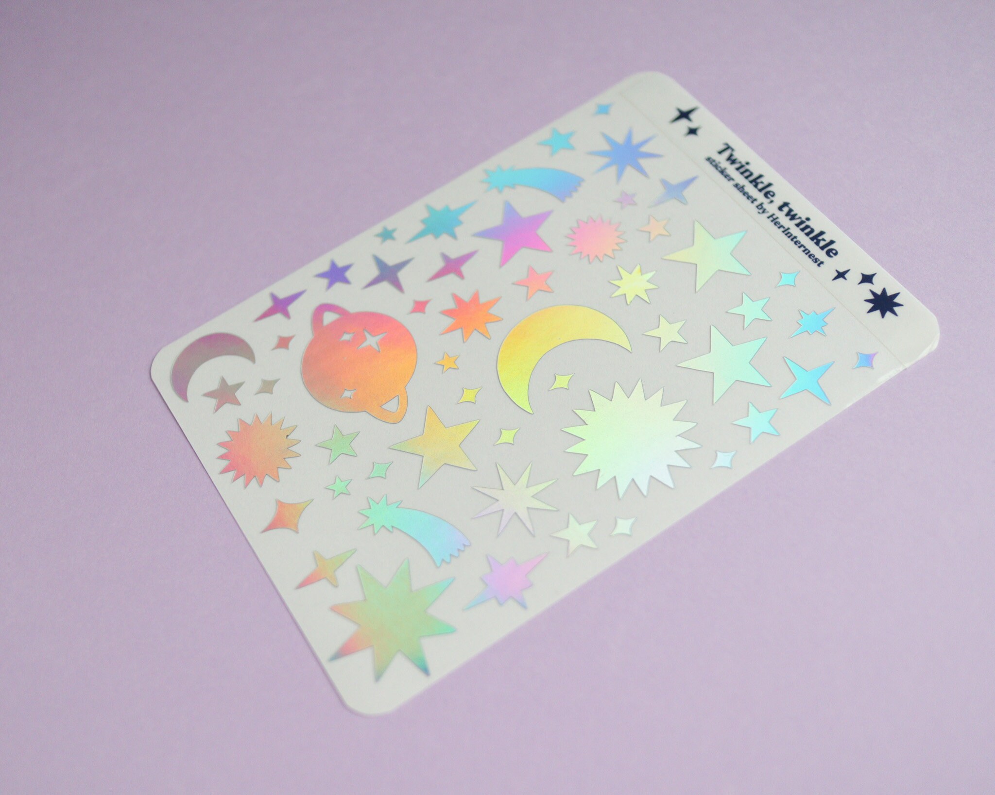 Holographic iridescent dots vinyl sticker sheet for journaling and ...