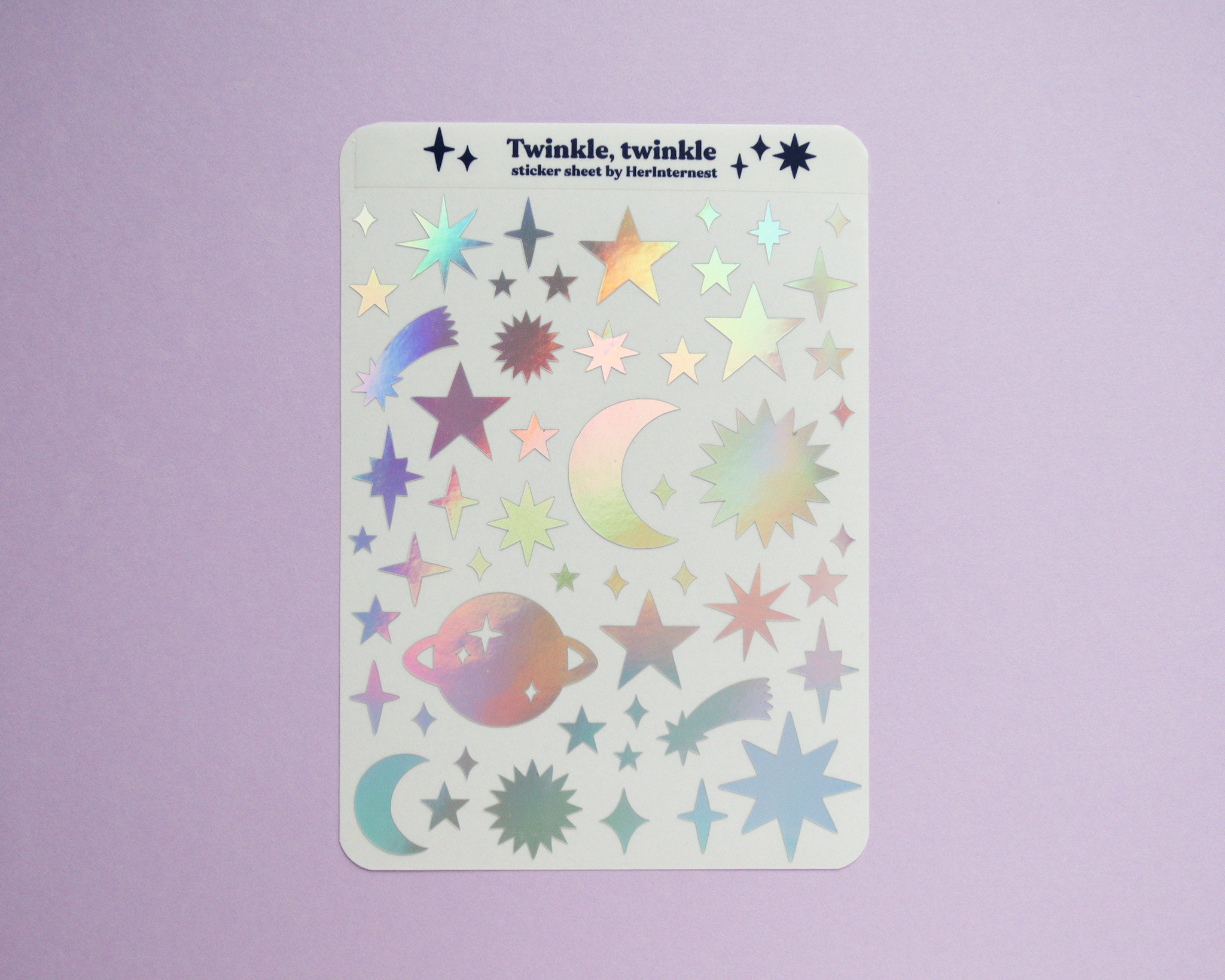 Holographic iridescent dots vinyl sticker sheet for journaling and ...