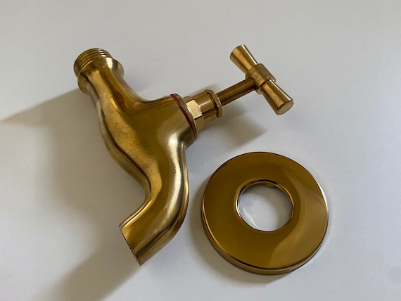 Brass Small Wall Water Tap Farmhouse Bathroom Spigot - Etsy