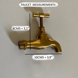 Brass Small Wall Water Tap , Farmhouse Bathroom Spigot , Garden Taps ...
