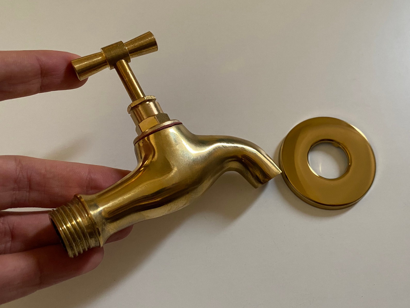Brass Small Wall Water Tap , Farmhouse Bathroom Spigot , Garden Taps ...