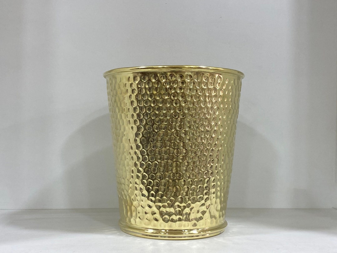 Solid Brass Waste Basket, Handcrafted BRASS TRASH CAN, Waste Paper Bin ...