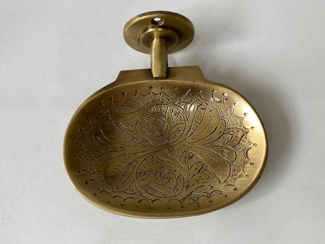 Antique Styled Bronze Handcrafted Soap Plate Dish , Hand Engraved Soap ...