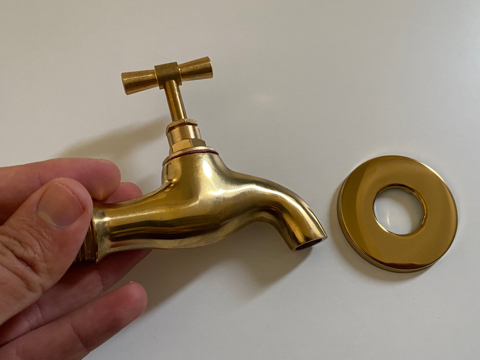 Brass Small Wall Water Tap , Farmhouse Bathroom Spigot , Garden Taps ...