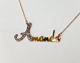 Amanda Name Necklace - Etsy