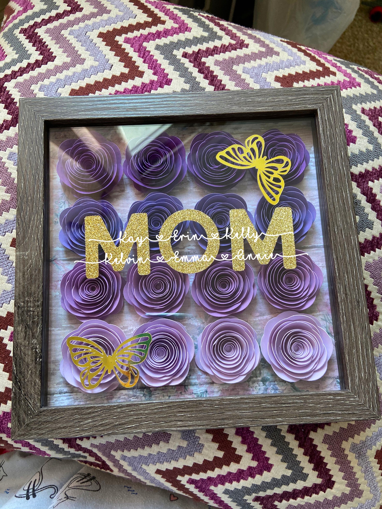 Custom 3D Paper Flower Shadow Box/ Personalized Shadow Box/ - Etsy