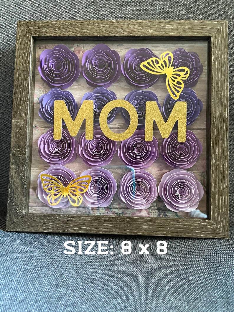 Custom 3D Paper Flower Shadow Box/ Personalized Shadow Box/ - Etsy