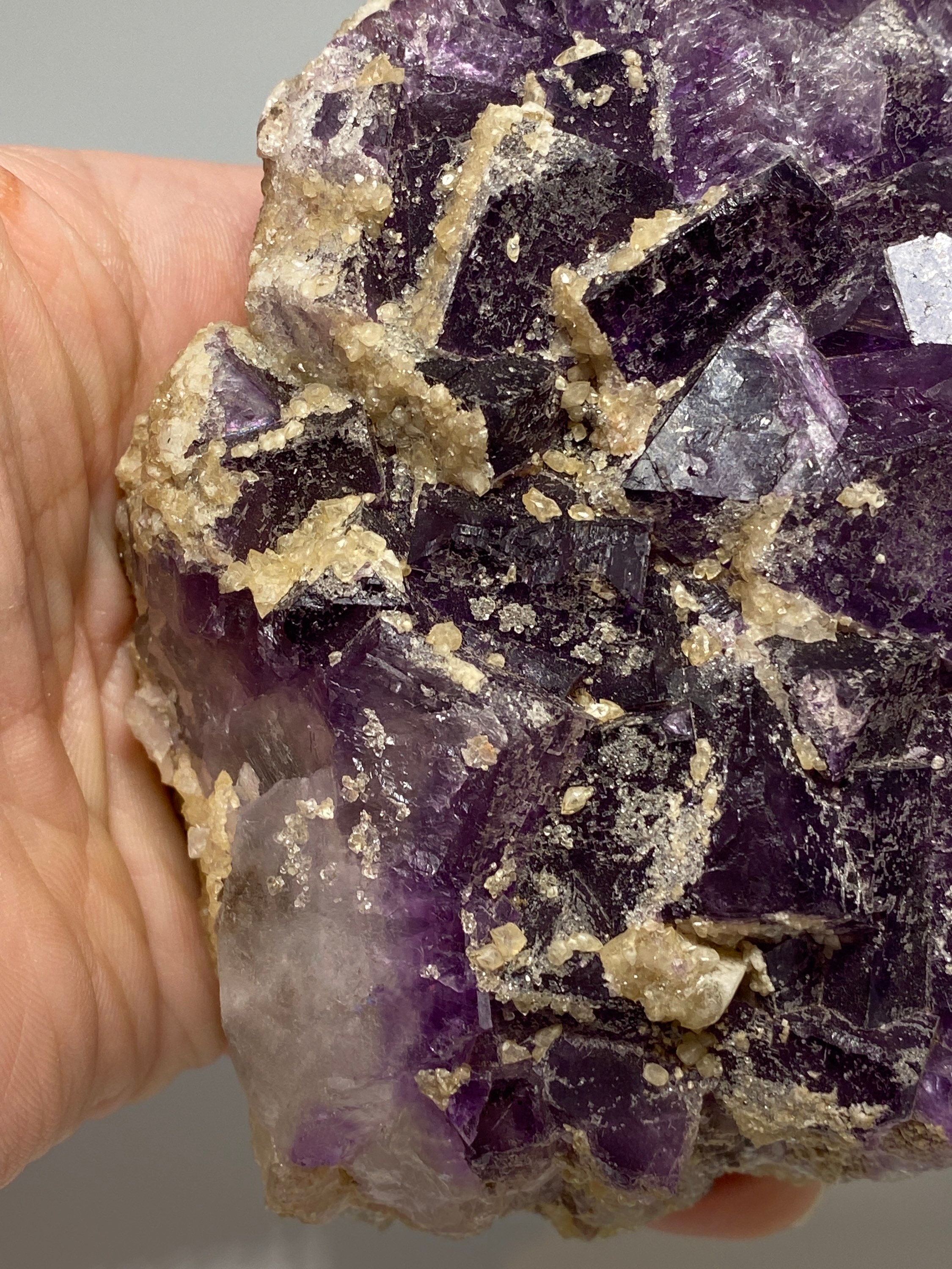 Purple Clear Cube Fluorite 896.6g | Etsy