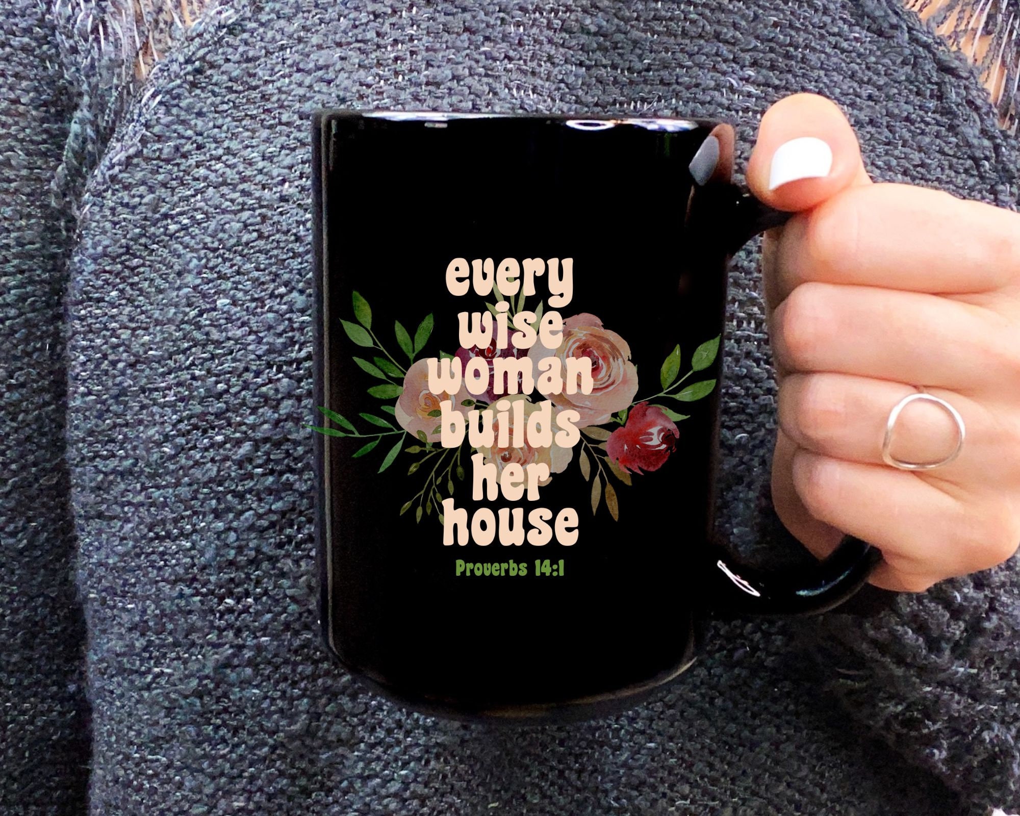 Every Wise Woman Builds Her House - Proverbs 14:1 Black Scripture Verse ...