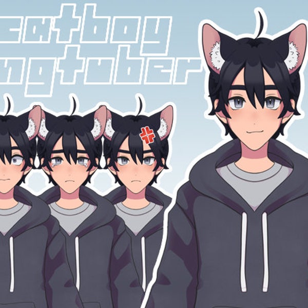 Catboy Vtuber Model - Etsy