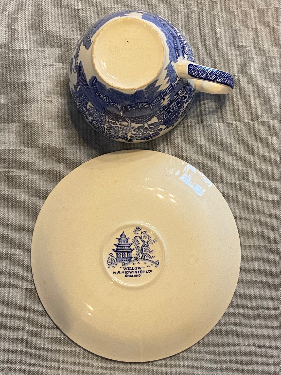 Vintage W. R. Midwinter Ltd. "willow" Cup and Saucer - Etsy