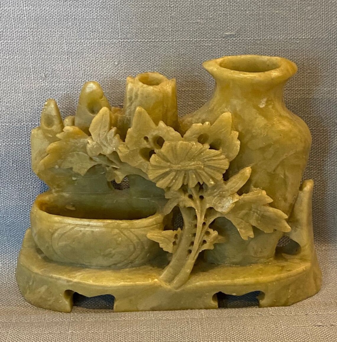 Vintage Soapstone Chinese Inkwell - Etsy