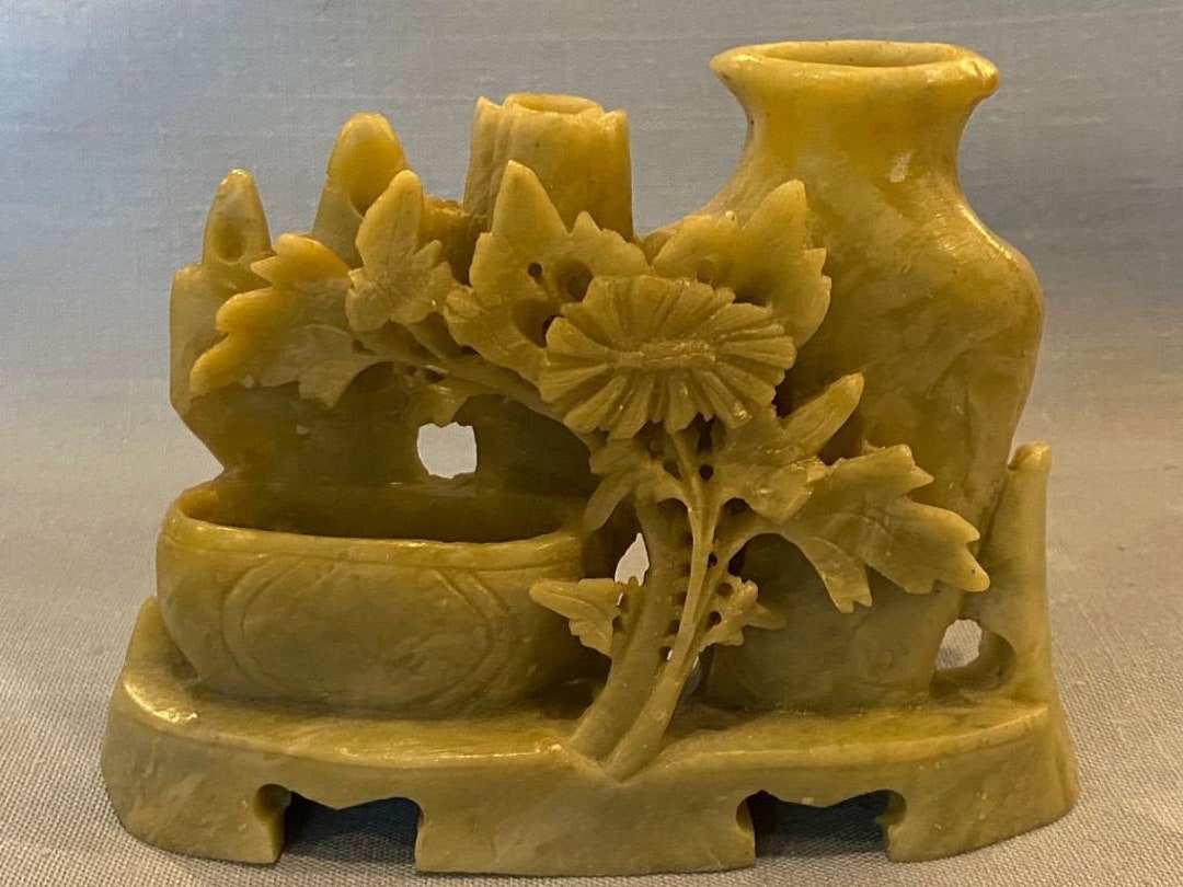 Vintage Soapstone Chinese Inkwell - Etsy