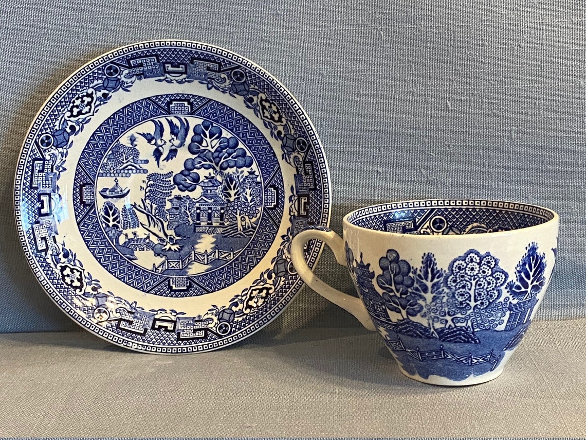 Vintage W. R. Midwinter Ltd. "willow" Cup and Saucer - Etsy
