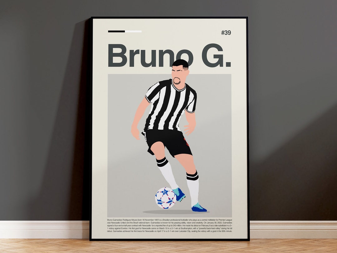 Bruno Guimaraes Newcastle United Print Newcastle Player Print Newcastle ...