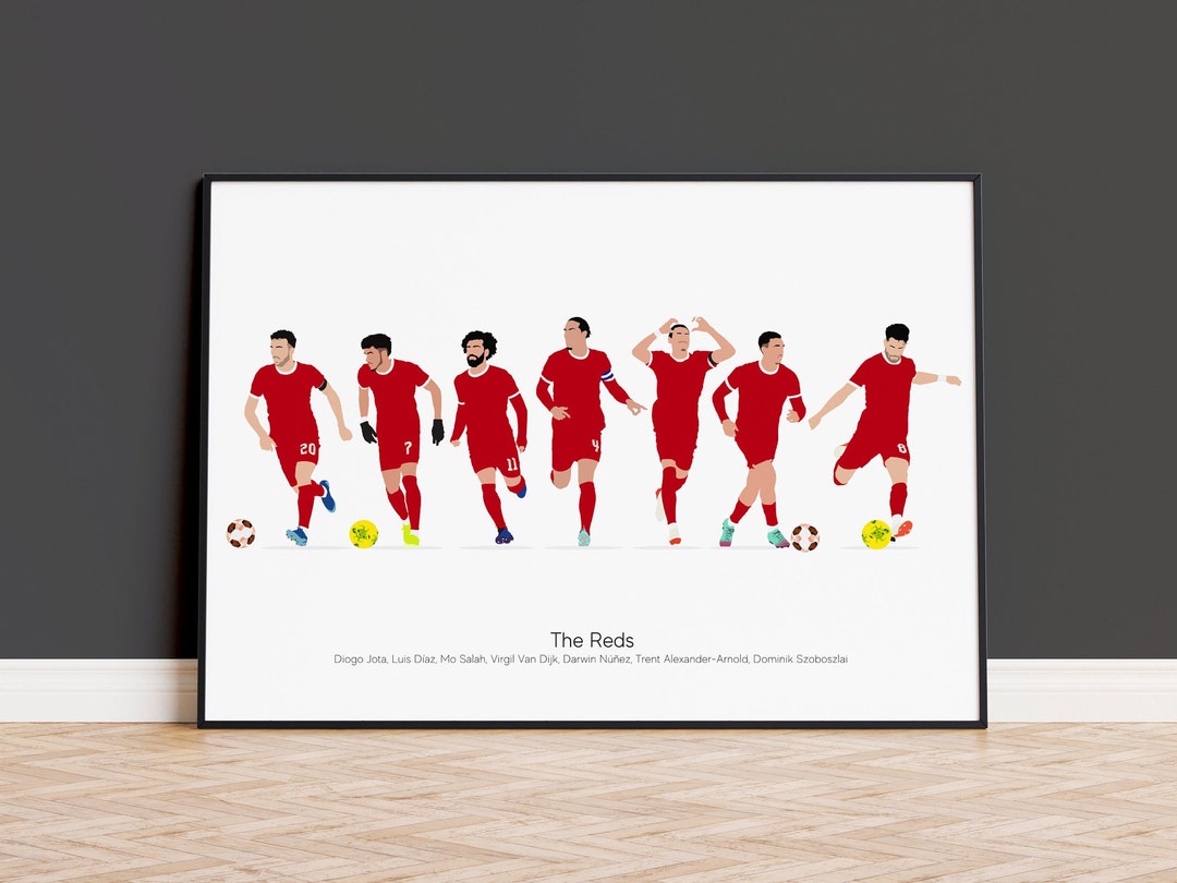 Liverpool Print Liverpool Poster Liverpool Player Print LFC Poster LFC ...
