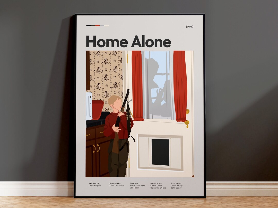 Home Alone Print Home Alone Poster Christmas Film Wall Art Movie Print ...