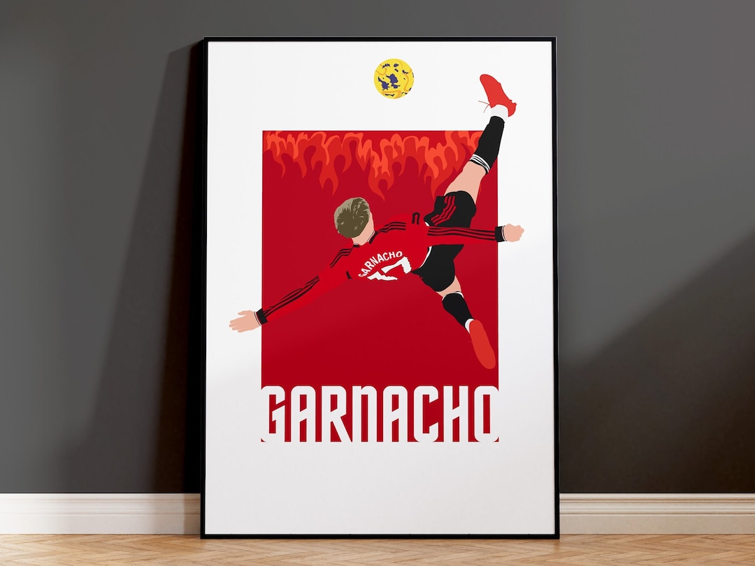 Garnacho Print Manchester United Poster Man U Print MUFC Poster MUFC ...