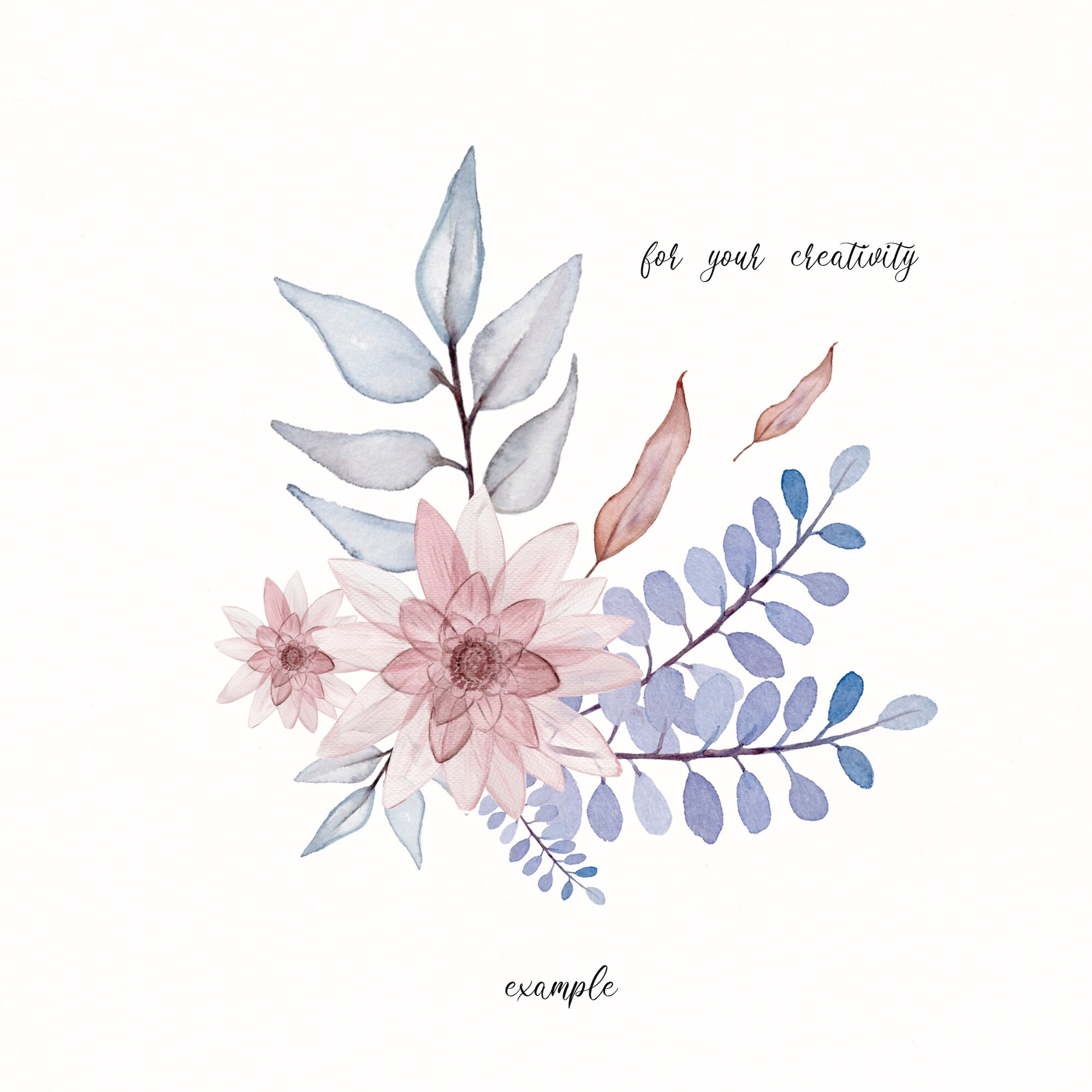 Watercolor Wild Herbs Clipart. Floral Clipart Digital Download - Etsy