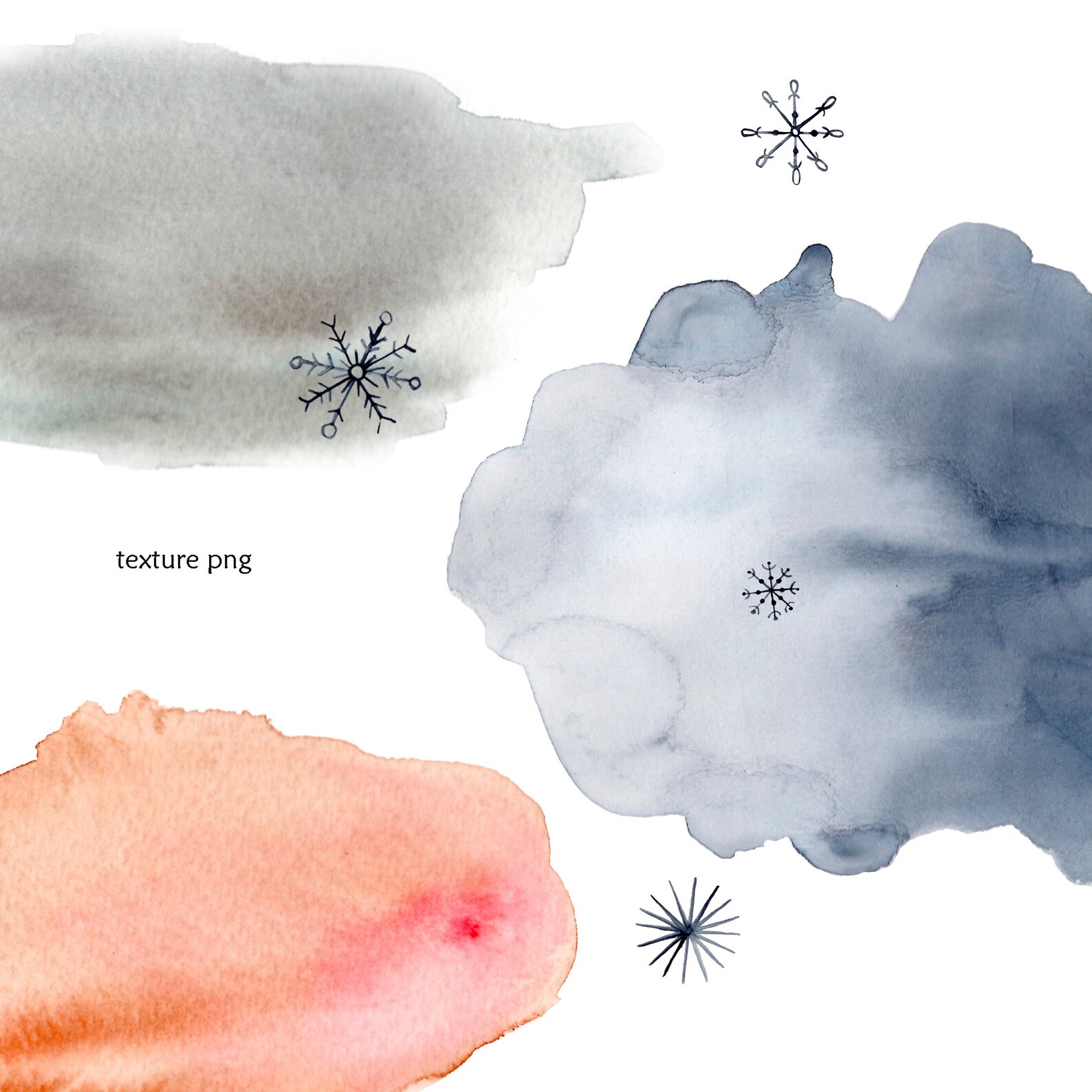 Christmas Watercolor Clipart, Winter Watercolor Set, Holidays Clipart ...