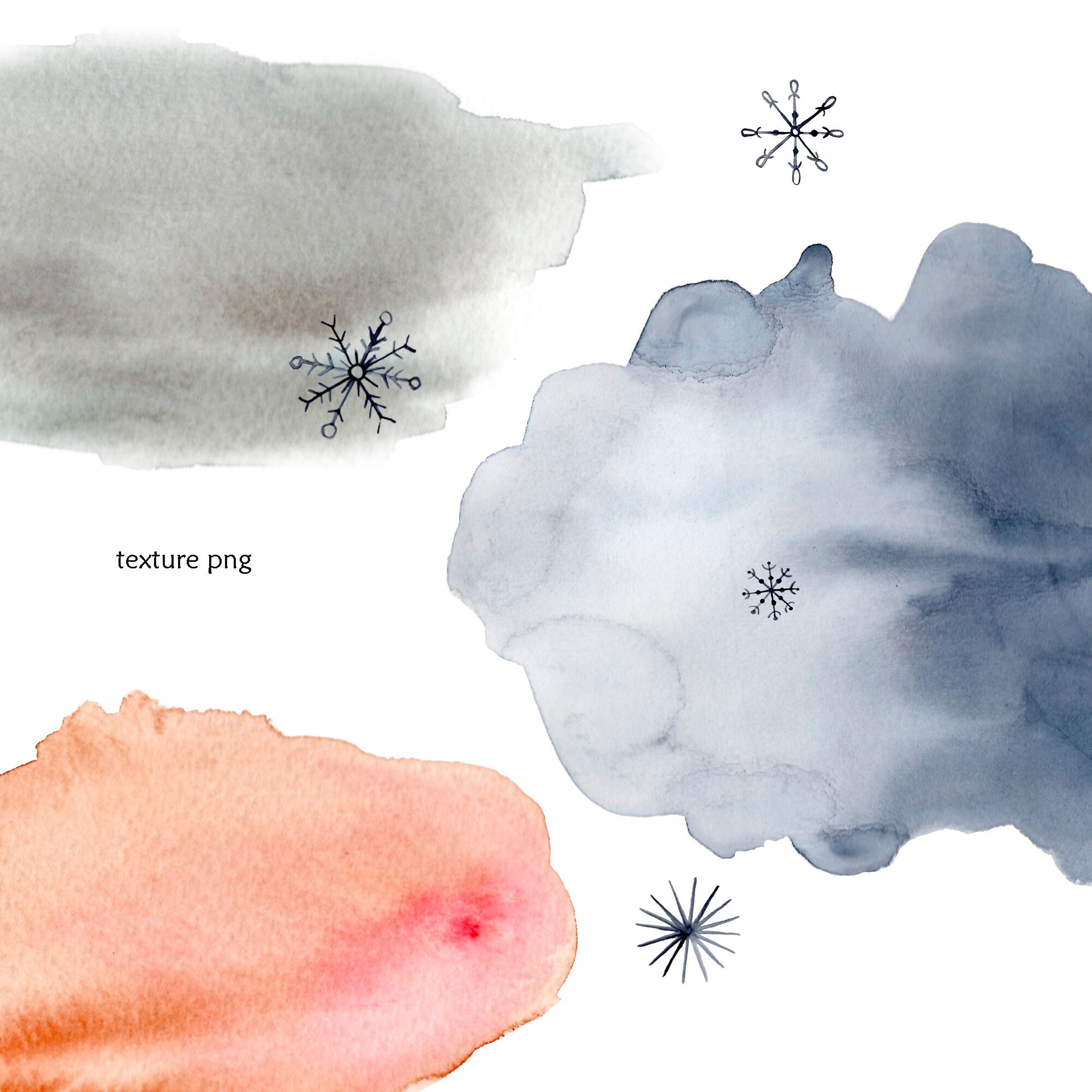 Christmas Watercolor Clipart, Winter Watercolor Set, Holidays Clipart ...