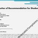 Letter of Recommendation for Student Editable & PDF | Etsy
