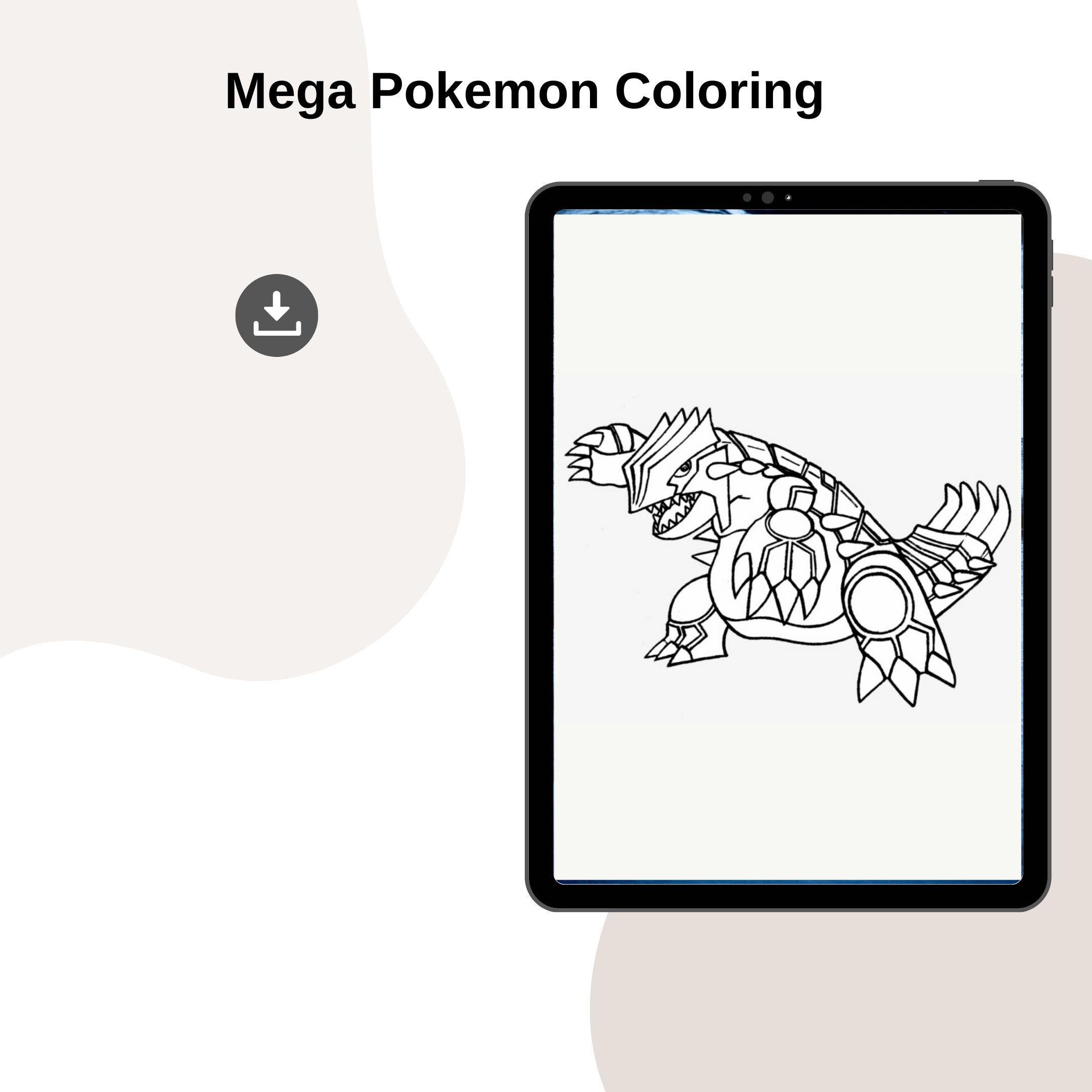 Printable Mega Pokemon Coloring Pages in PDF - Etsy