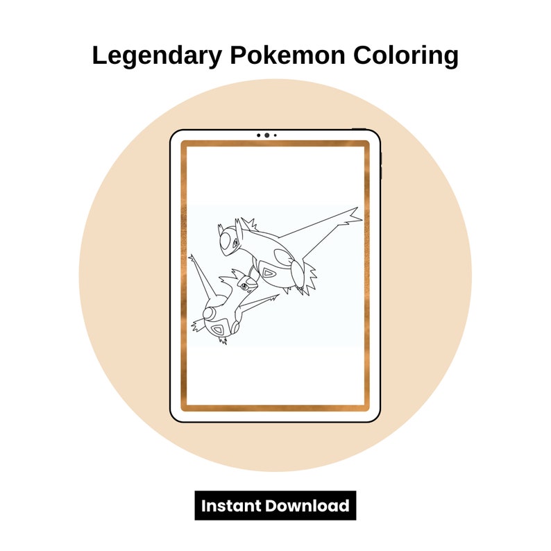 Printable Legendary Pokemon Coloring Pages in PDF - Etsy