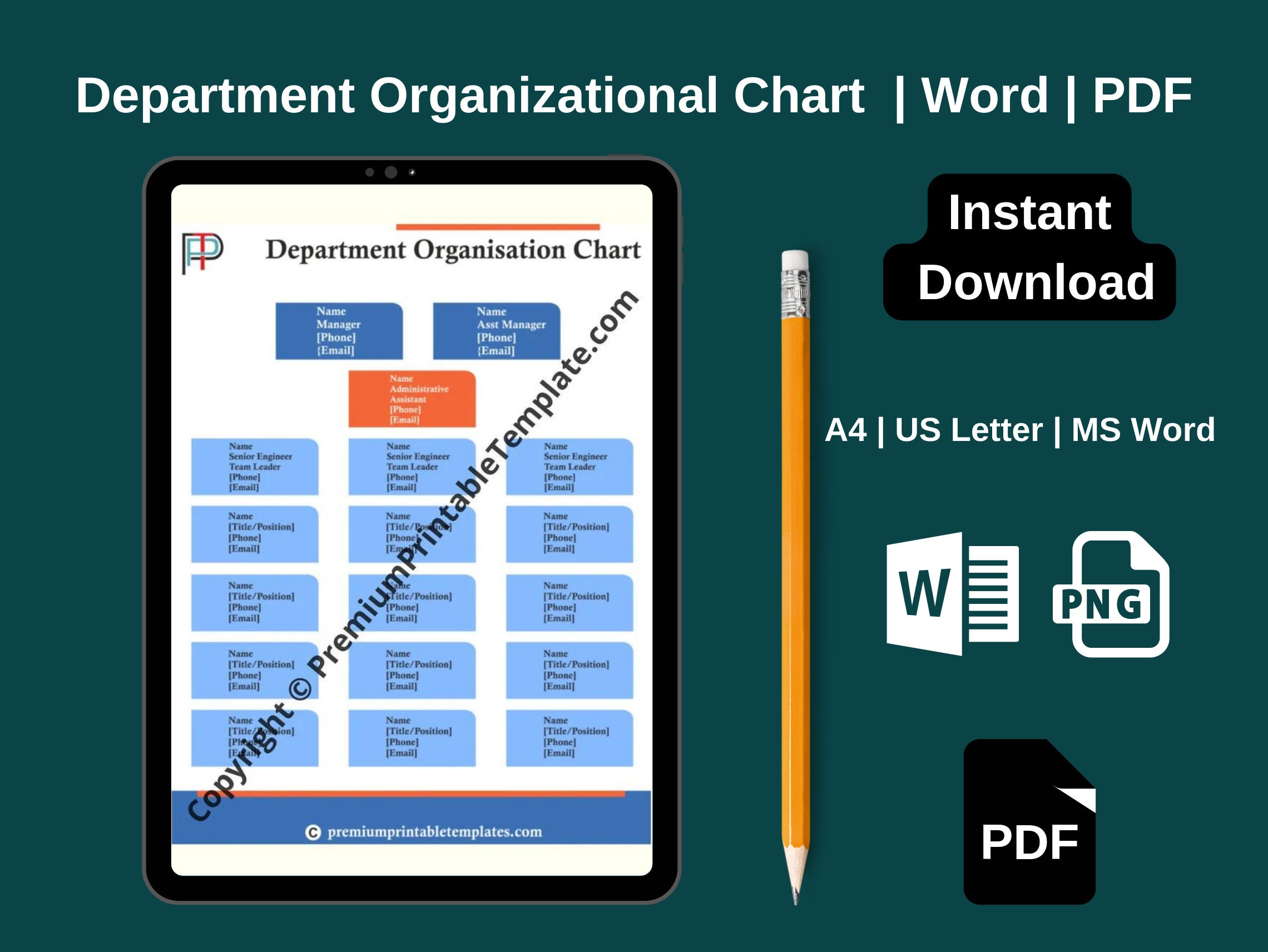 Word Template Organization Chart
